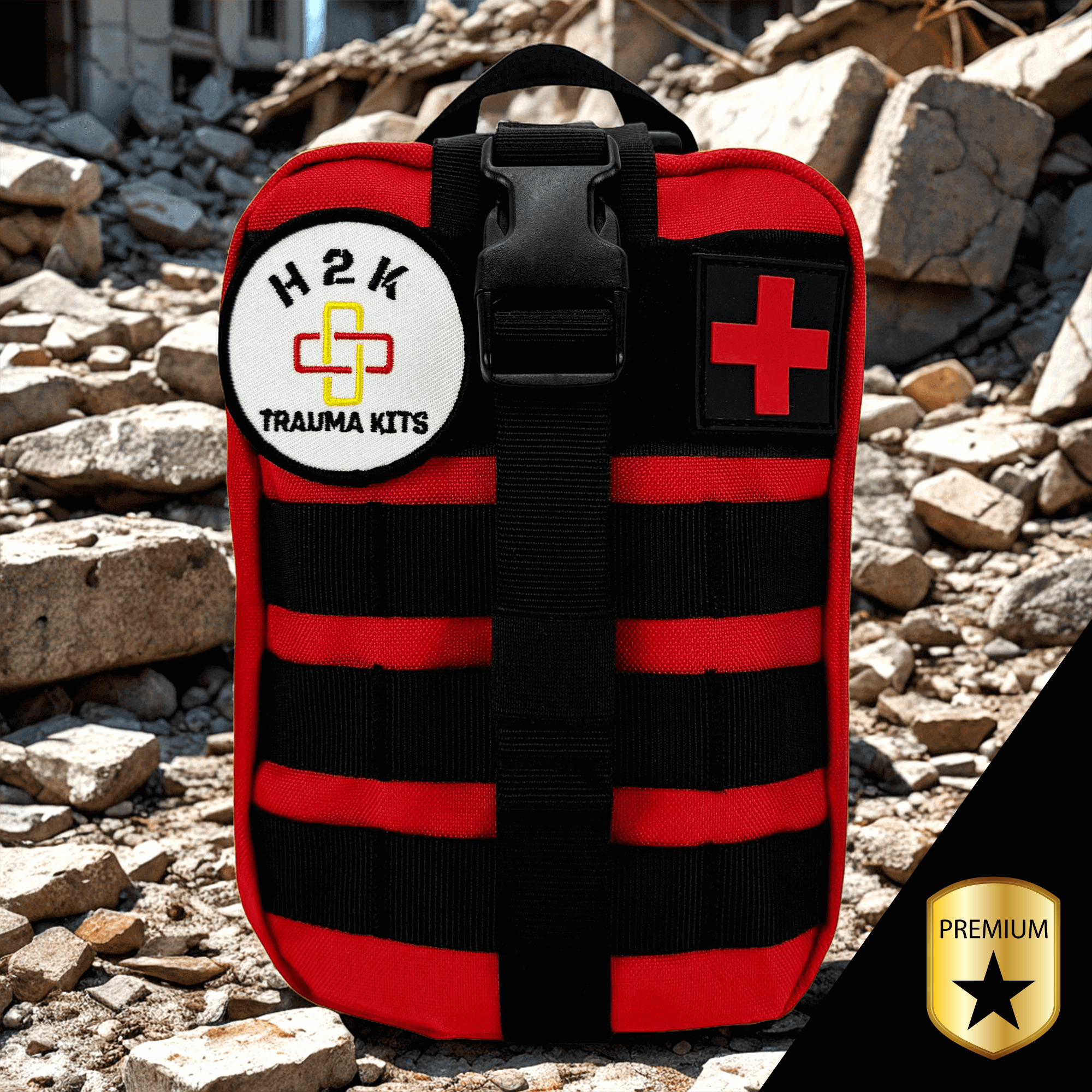 H2K Premium Trauma Kit - RED - H2K IFAK